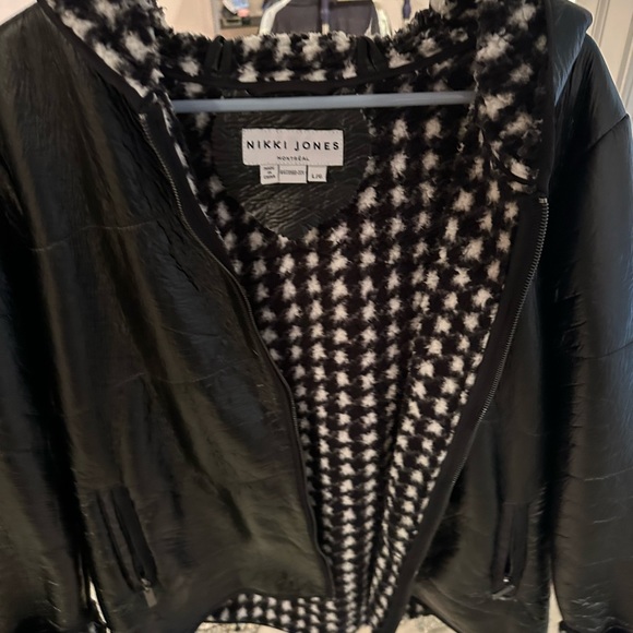 Jackets & Coats | Nikki Jones Winter Black And Fleece Lined Jacket Coat ...